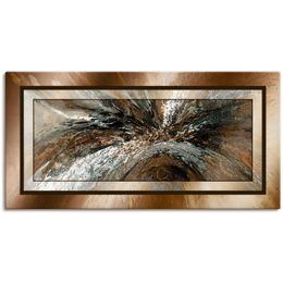 Wandbild Artland "Gold Abstrakt 1", braun (farbe bild(er): braun), B:150cm H:75cm, Bilder, Geschenkartikel, als Alubild, Leinwandbild, Poster in verschied. Gr&ouml;&szlig;en