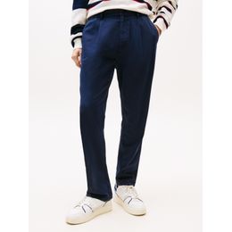 Stoffhose Tommy Jeans "TJM ISAAC LIGHT COTTON PANTS", Herren, Gr. 38, L&auml;nge 34, blau (schwarz night navy), Web, Obermaterial: 100% Baumwolle, regular fit lang, Hosen Stoffhose, Mit G&uuml;rtelschlaufen