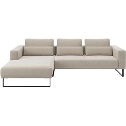 Ecksofa Musterring "JUSTB PM100, stilvoller Lounge-Komfort von Musterring", beige (platin), B:292cm H:88cm T:185cm, 100% Polyester, Sofas, Ecksofa, Kollektion Bettina Zimmermann, optionaler Sitzvorzug & Fu&szlig;-Auswahl