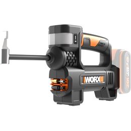 Akku-Handkompressor WORX "WX092.9", schwarz (ohne farbbezeichnung), B:7,1cm H:16,7cm L:23,2cm, Kompressoren, 4-in-1, digitale Anzeige, Notfallhelfer, ohne Akku & Ladeger&auml;t