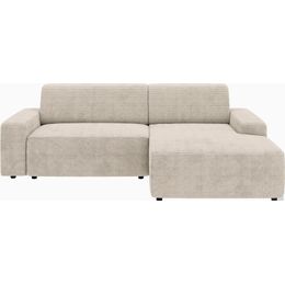 Ecksofa Trendmanufaktur "Wien, wahlweise mit Sitzvorschub und Bettkasten, Breite 246 cm", cream, B:246cm H:73cm T:162cm, 92%Polyester, 8%Polyamide, Sofas, Ecksofa, L-Form, in trendigem Cordstoff