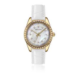 Quarzuhr MARC LAUDER "MD8-S108S", wei&szlig;, Armbanduhren, Damen, Quarzuhr