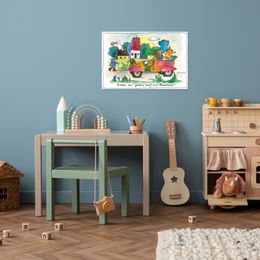 Wanddekoobjekt LUCKYLINDE "Der kleine Tiger und der kleine B&auml;r - Abenteuer", bunt, B:30cm H:20cm T:0,3cm, Blech, Wanddekoobjekte, Exklusive JANOSCH Kindermotive, Stahlschild
