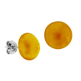Paar Ohrstecker OSTSEE-SCHMUCK "- Klassisch - Silber 925/000 - Bernstein" Gr. 11, silber (silber 925, silberfarben, wei&szlig;), Ohrringe, Damen, Silber 925 (Sterlingsilber)