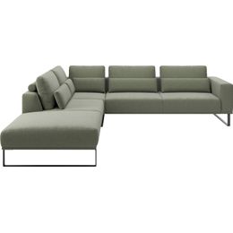 Ecksofa Musterring "JUSTB PM100, stilvoller Lounge-Komfort von Musterring", gr&uuml;n, B:308cm H:88cm T:290cm, 85% Polyester, 15% Viskose, Sofas, Ecksofa, Kollektion Bettina Zimmermann, optionaler Sitzvorzug & Fu&szlig;-Auswahl