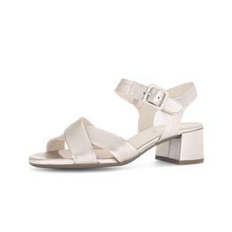 Riemchensandale Gabor "Riemchensandale", Damen, Gr. 43, gold, Schuhe Riemchensandale
