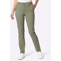 Webhose Casual Looks, Damen, Gr. 54, Normalgr&ouml;&szlig;en, khaki, schilf, gemustert, 72% Viskose, 25% Polyamid, 3% Elasthan, gemustert, Hosen