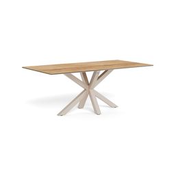 Esstisch ACTONA GROUP "Heaven mit Keramikplatte & stabilem Stahlgestell, mehrere Varianten", grau, wildeiche, B:200cm H:75,5cm T:100cm, Tische, Esstisch, mit einer Keramik-Optik Tischplatte, 200x100x75.5 cm