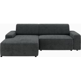 Ecksofa Trendmanufaktur "Wien, wahlweise mit Sitzvorschub und Bettkasten, Breite 246 cm", dunkelgrau, B:246cm H:73cm T:162cm, 92%Polyester, 8%Polyamide, Sofas, Ecksofa, L-Form, in trendigem Cordstoff