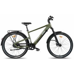 E-Bike Llobe "CityVenture E-Bike 27,5" Vermont RM, gr&uuml;n" Gr. 47, gr&uuml;n, schwarz, Elektrofahrr&auml;der, 46cm, 27,5 Zoll (69,85cm)