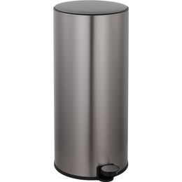 M&uuml;lleimer OTTO HOME "Lennu, Soft Close, versteckter Griff", metal grau, B:29,6cm H:67,5cm T:37cm, Edelstahl, M&uuml;lleimer, M&uuml;lleimer, moderner Treteimer f&uuml;r K&uuml;che oder Bad, Abfalleimer mit Deckel