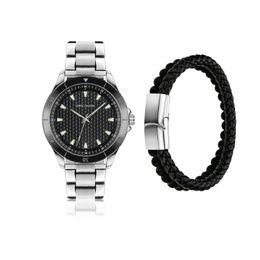 Quarzuhr MARC LAUDER "SMD3-1", silber, Armbanduhren, Herren, Quarzuhr