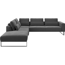 Ecksofa Musterring "JUSTB PM100, stilvoller Lounge-Komfort von Musterring", anthrazit, B:308cm H:88cm T:290cm, 94% Polyester, 6% Nylon, Sofas, Ecksofa, Kollektion Bettina Zimmermann, optionaler Sitzvorzug & Fu&szlig;-Auswahl