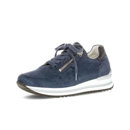 Sneaker Gabor "Sneaker low", Damen, Gr. 37, blau, Schuhe Sneaker