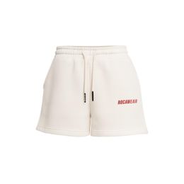 Sweatshorts Rocawear "Rocawear Rocawear Match Shorts", Damen, Gr. L, US-Gr&ouml;&szlig;en, wei&szlig;, 80% Baumwolle, 20% Polyester, loose fit, Hosen Sweatshorts