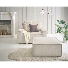 Sessel OTTO HOME "SHERWOOD", beige (hellbeige), B:120cm H:85cm T:166cm, 100% Polyester, Sessel, Sessel, Loveseat und Hocker im Set, passend zur Polster-Serie SHERWOOD
