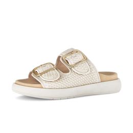 Pantolette Gabor "Pantolette", Damen, Gr. 39, wei&szlig; (beige), Schuhe Pantolette