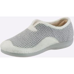 Waldl&auml;ufer Hausschuh WALDL&Auml;UFER, Damen, Gr. 36, grau, Textil, Basic, Schuhe Hausschuh