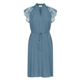 Midikleid Cream "Kleid CRNola", Damen, Gr. 46, N-Gr, blau (blau heaven), Obermaterial: 50% Viskose CV. 40% Nylon NY. 10% Lyocell CLY., Kleider Midikleid