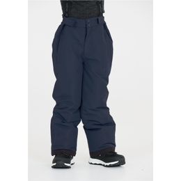 Skihose ZIGZAG "Soho", M&auml;dchen, Gr. 104, EURO-Gr&ouml;&szlig;en, blau (dunkelblau), 88% Polyester, 12% Elasthan, unifarben, lang, Hosen Skihose, mit abnehmbaren Hosentr&auml;gern