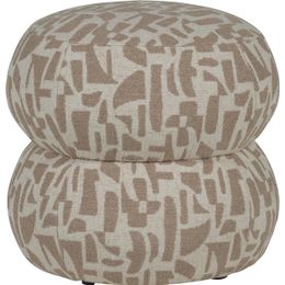 Hocker Woood "Anic mit Sunny-Gewebtem Bezug, B 43 x T 43 x H 40 cm", sand, B:43cm H:40cm T:43cm, Hocker, Hocker, Sehr hohe Verschlei&szlig;festigkeit, pflegeleicht, montiert geliefert