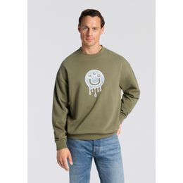 Sweatshirt Hugo "Newirex", Herren, Gr. XL, open gr&uuml;n345, Sweatware, Obermaterial: 100% Baumwolle, unifarben, regular fit normal, Rundhals, B&uuml;ndchen, Sweatshirts Sweatshirt, Rundhalsausschnitt, regular fit, Logodruck
