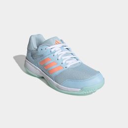 Hallenschuh adidas Performance "SPEEDCOURT IN", Damen, Gr. 37, ice blau, frozen turbo, ftwr wei&szlig;, Synthetik, Textil, Schuhe Hallenschuh, geeignet f&uuml;r jeden Hallensport