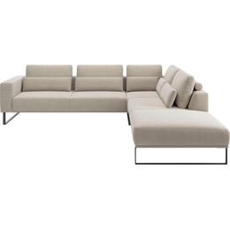 Ecksofa Musterring "JUSTB PM100, stilvoller Lounge-Komfort von Musterring", taupe, B:308cm H:88cm T:290cm, 100% Polyester, Sofas, Ecksofa, Kollektion Bettina Zimmermann, optionaler Sitzvorzug & Fu&szlig;-Auswahl