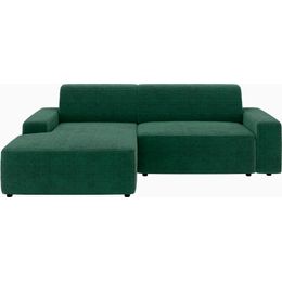 Ecksofa Trendmanufaktur "Wien, wahlweise mit Sitzvorschub und Bettkasten, Breite 246 cm", dunkelgr&uuml;n, B:246cm H:73cm T:162cm, 92%Polyester, 8%Polyamide, Sofas, Ecksofa, L-Form, in trendigem Cordstoff