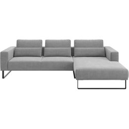 Ecksofa Musterring "JUSTB PM100, stilvoller Lounge-Komfort von Musterring", grau (platin), B:292cm H:88cm T:185cm, 100% Polyester, Sofas, Ecksofa, Kollektion Bettina Zimmermann, optionaler Sitzvorzug & Fu&szlig;-Auswahl