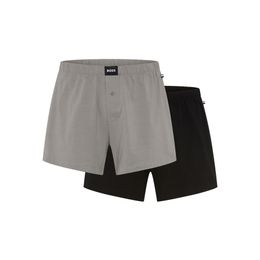 Webboxer BOSS, Herren, Gr. L, 2 Stk., open miscellaneous 995, Jersey, Obermaterial: 95% Baumwolle, 5% Elasthan, Unterhosen
