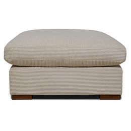 Polsterhocker Home Affaire "Coray", beige (sand), B:92cm H:47cm T:92cm, 100% Polyester, Hocker, Polsterhocker, mit Federn und Daunen