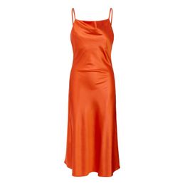 Midikleid Saint Tropez "Kleid ZidtSZ", Damen, Gr. L, N-Gr, orange (orange rust), Obermaterial: 97% Polyester PES. 3% Elasthan EL., Kleider Midikleid