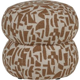 Hocker Woood "Anic mit Sunny-Gewebtem Bezug, B 43 x T 43 x H 40 cm", braun, B:43cm H:40cm T:43cm, Hocker, Hocker, Sehr hohe Verschlei&szlig;festigkeit, pflegeleicht, montiert geliefert
