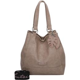 Schultertasche Fritzi aus Preussen "Eco Joy01", Damen, Gr. B/H/T: 16cm x 33cm x 32cm, braun, unifarben, Taschen Schultertasche, aus veganen und recycelten Materialien
