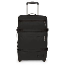 Weichgep&auml;ck-Trolley Eastpak "TRANSIT'R PLUS S Tarp Black2", Gr. B/H/T: 55cm x 33cm x 23cm 42 l, schwarz, Polyester, unifarben, Basic, Koffer, Koffer mit zwei praktischen Vordertaschen