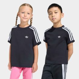 T-Shirt adidas originals "3 STRIPES TEE", M&auml;dchen, Gr. 104, schwarz, Obermaterial: 100% Baumwolle, Rundhals, Shirts T-Shirt