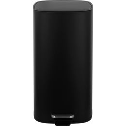 M&uuml;lleimer OTTO HOME "Keenna, Soft Close, mit verstecktem Griff", schwarz, B:31,6cm H:61,1cm T:36,6cm, Edelstahl, M&uuml;lleimer, M&uuml;lleimer, Treteimer f&uuml;r K&uuml;che oder Bad, Abfalleimer mit Deckel
