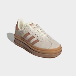 Plateausneaker adidas originals "GAZELLE BOLD", M&auml;dchen, Gr. 35,5, cream wei&szlig;, clay strata, gold metallic, Leder, Synthetik, Schuhe Plateausneaker, f&uuml;r Kinder & Jugendliche