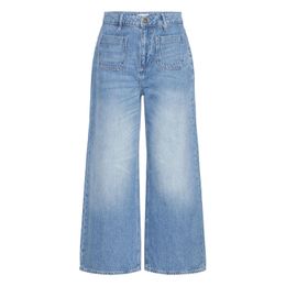 Weite Jeans Ichi "Casual Hose IHPAMMY", Damen, Gr. 26, N-Gr, blau (light blau washed), Obermaterial: 100% Baumwolle CO., Hosen
