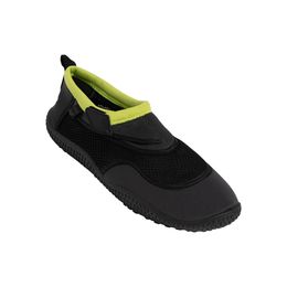 Badeschuh arena "arena WATERSHOES", Damen, Gr. 37, grau (schwarz_grau, li), Obermaterial: 60% Polyester, 38% Gummi, 2% Nylon, Schuhe Badeschuh