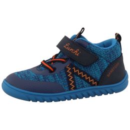 Barfu&szlig;schuh Lurchi "Ban Barefoot", Jungen, Gr. 29, blau (navy), Lederimitat, Textil, Schuhe Barfu&szlig;schuh, Outdoorschuh mit Klett, Gr&ouml;&szlig;enschablone zum Download