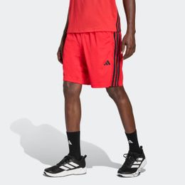 Shorts adidas Performance "WORKOUT ESSENTIALS BASE 3-STREIFEN PIKEE-, 23 CM", Herren, Gr. S, N-Gr, rot (pure ruby, schwarz, normal, gr.), Obermaterial: 100% Polyester, Hosen Shorts, sportlicher Stil, f&uuml;r sportliche Aktivit&auml;ten, aus Polyester