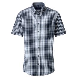 Kurzarmhemd Casamoda "Casamoda Freizeithemd Kurzarm kariert", Herren, Gr. L, Normalgr&ouml;&szlig;en, blau, 100% Baumwolle, kariert, comfort fit, Hemden