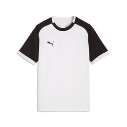 Fu&szlig;balltrikot Puma "TEAMLIGA26 MATCHDAY JERSEY JR", M&auml;dchen, Gr. 128, Puma wei&szlig;, Puma schwarz, Puma schwarz, Interlock, Obermaterial: 100% Polyester, unifarben, regular fit normal, Rundhals, Trikots Fu&szlig;balltrikot, Fu&szlig;balltrikot, mit Rundhalsausschnitt, Kurzarm