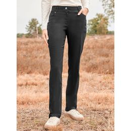 Webhose Inspirationen, Damen, Gr. 40, Normalgr&ouml;&szlig;en, schwarz, 78% Viskose, 19% Polyamid, 3% Elasthan, unifarben, Hosen