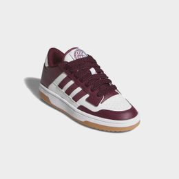 Sneaker adidas Sportswear "RAPID COURT LOW", M&auml;dchen, Gr. 35,5, cloud wei&szlig;, maroon, gum4, Synthetik, Schuhe Sneaker, f&uuml;r Kinder & Jugendliche