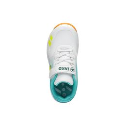 Indoorschuh Jako "J-MS NICK EV", M&auml;dchen, Gr. 29, wei&szlig; (wei&szlig;, ocean), Synthetik, Textil, Schuhe, Indoorschuh, Sportschuhe, nicht abf&auml;rbende Sohle