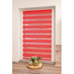 Doppelrollo K-home "Maringa Klemmfix" Gr. 39, rot, B:30cm H:150cm, Polyester, Rollos, in verschiedenen Gr&ouml;&szlig;en und 11 Farben erh&auml;ltlich