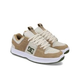 Schn&uuml;rschuh DC Shoes "Lynx Zero", Herren, Gr. 10 (43), taupe, silber birch, olive, Obermaterial:50.51% Leder, 39.8% Synthetikmaterial, 9.69% Polyester., Schuhe Schn&uuml;rschuh